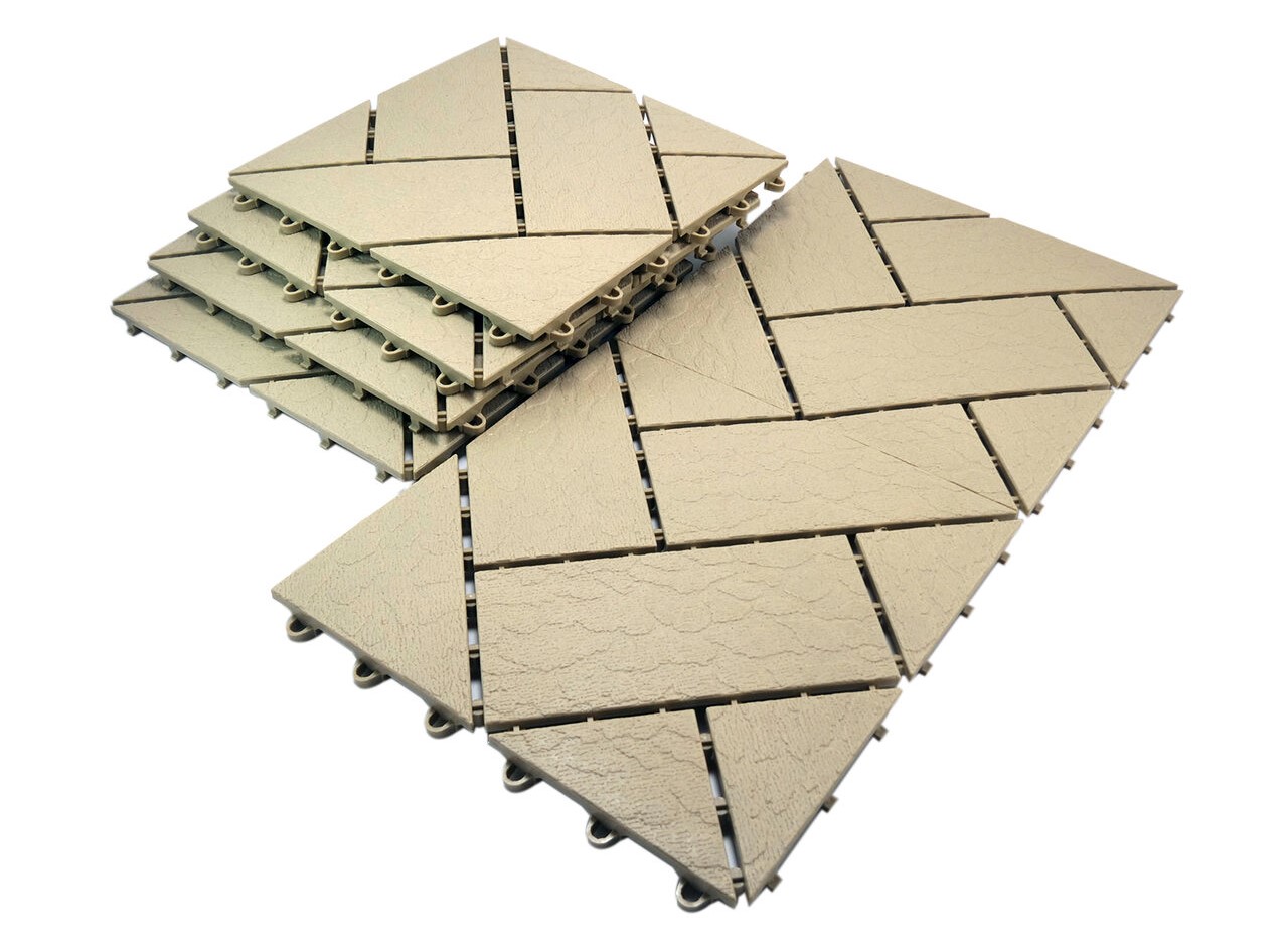 Podea de gradina/terasa, PVC, 30x30 cm, set 6 buc - Artool.ro