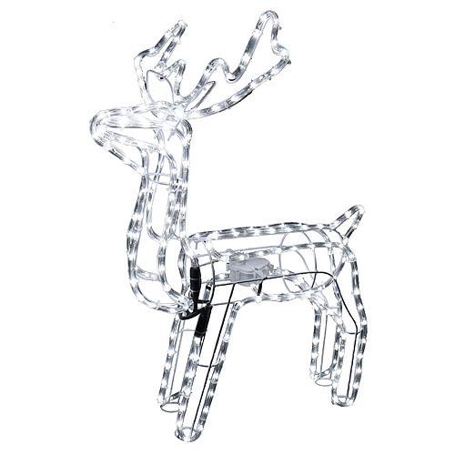Decoratiune Craciun, Ren cu cap in miscare, LED, 65x40x95 cm, MAGIC ...