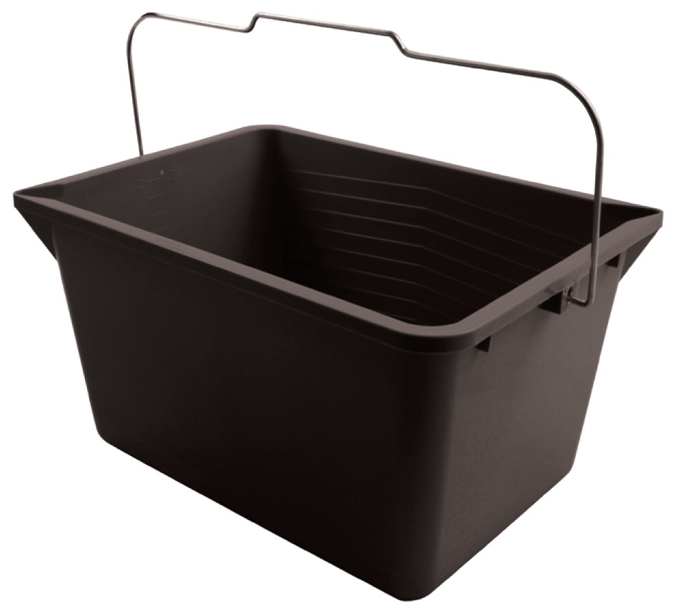 Galeata dreptunghiulara, gradata, PVC, neagra, 12 L, Painter - Artool.ro