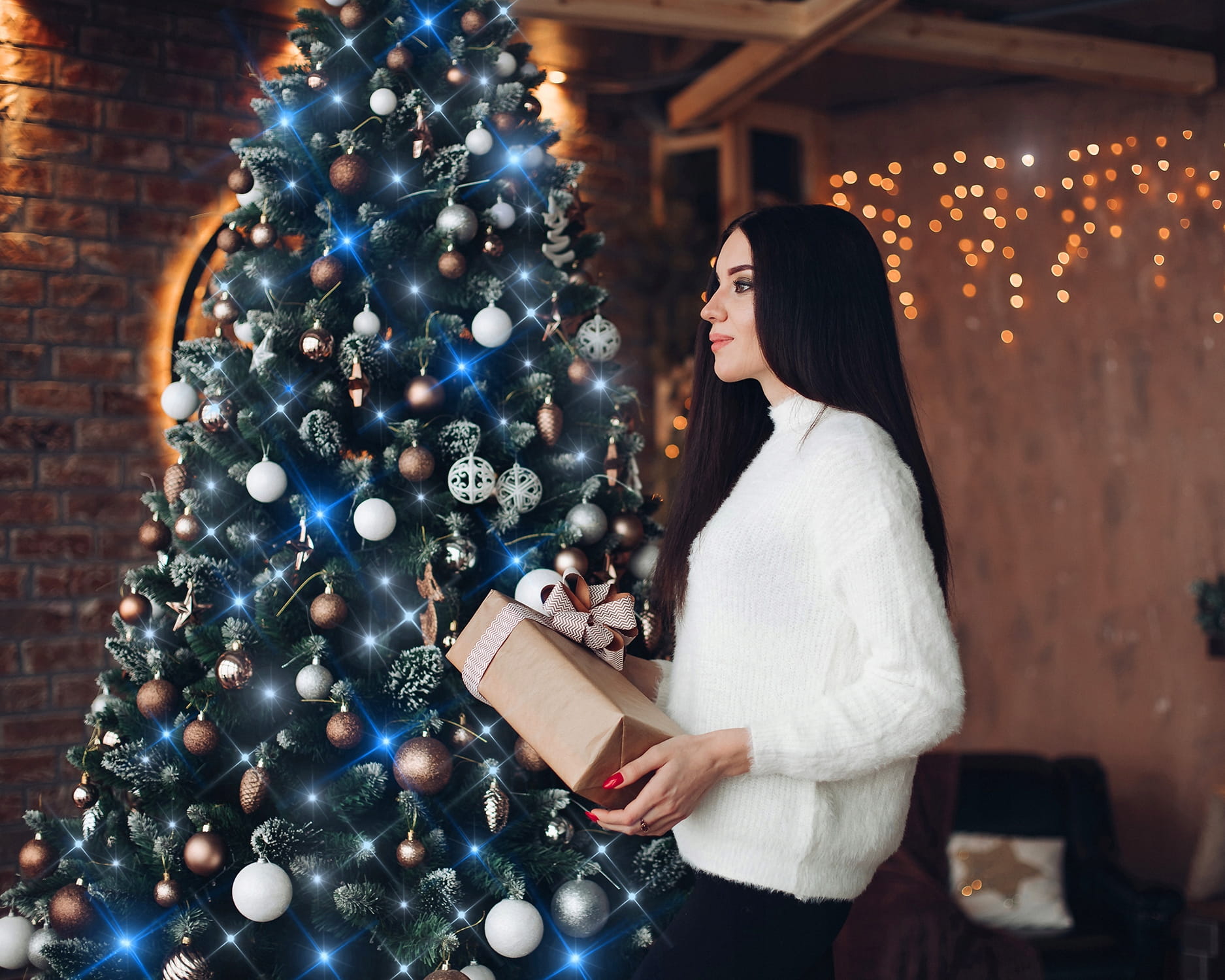 Instalatie luminoasa de Craciun, exterior/interior, 300 LED, cu efect FLASH, alb rece, IP44, 15 ...