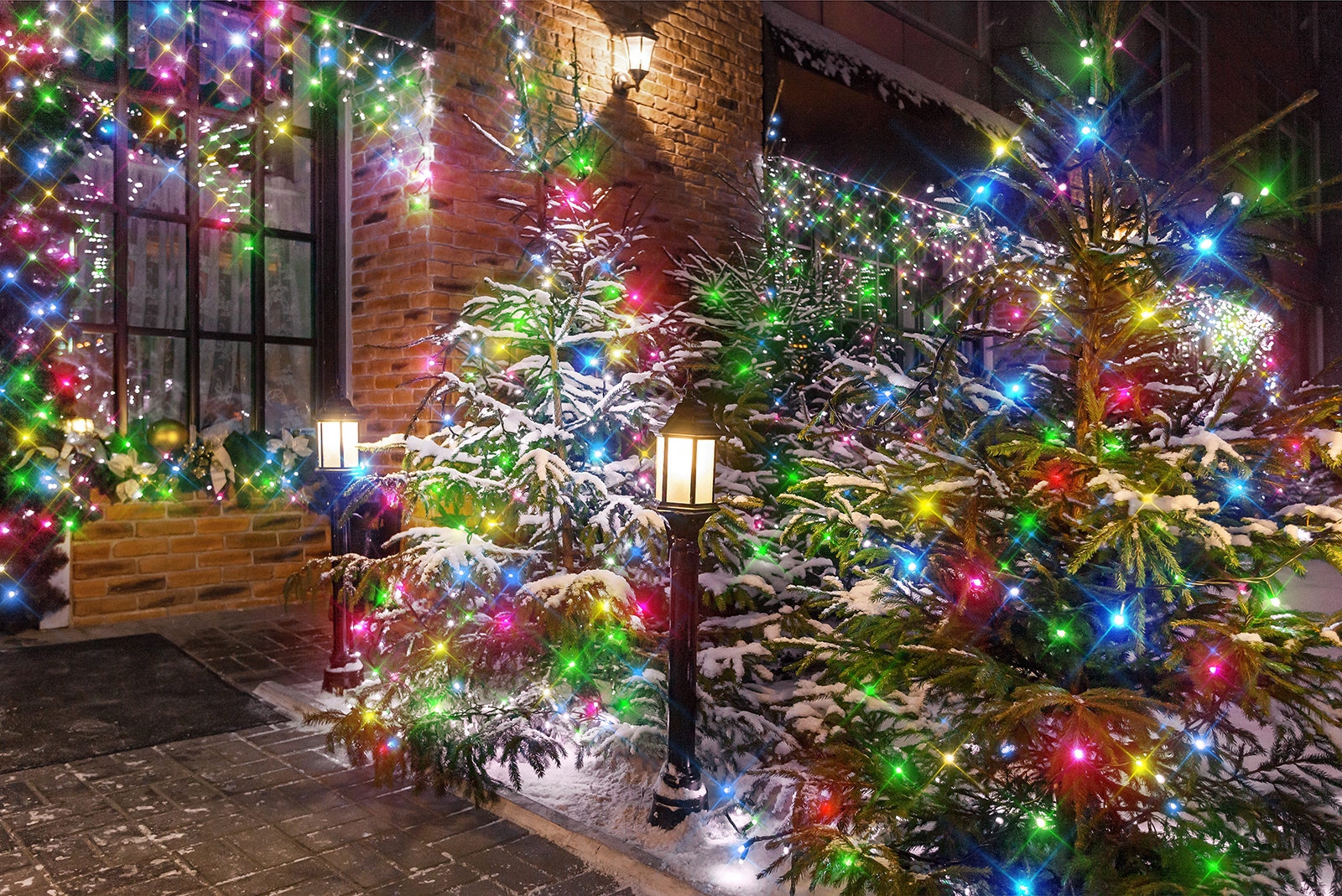 Instalatie luminoasa de Craciun, exterior/interior, 500 LED, cu efect FLASH, multicolor, IP44 ...