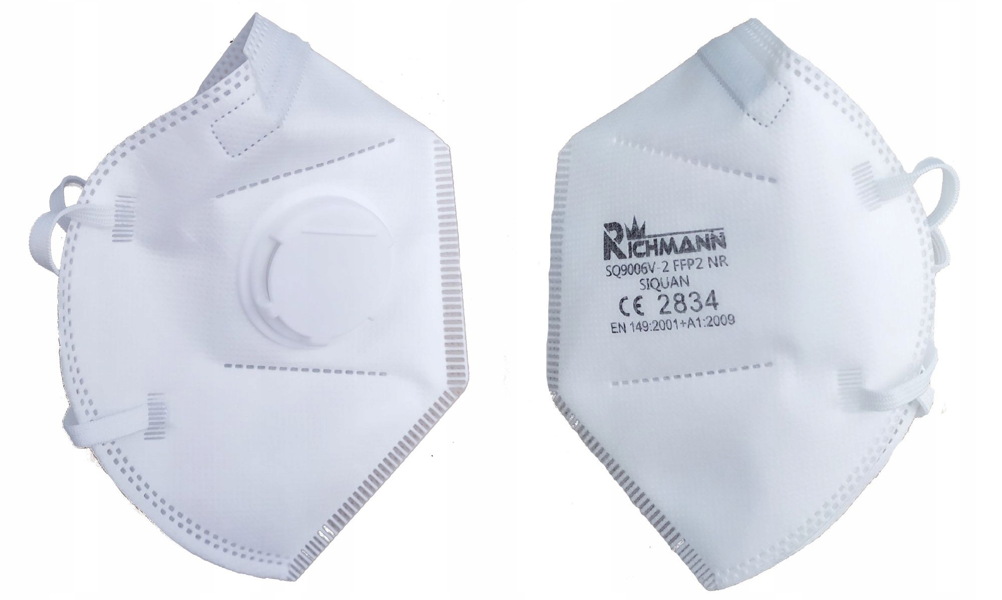 Masca praf cu supapa, FFP2, alb, Richmann - Artool.ro