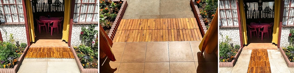 Podea de gradina/balcon din lemn, 10 buc, 30x30 cm, Malatec - eMAG.ro