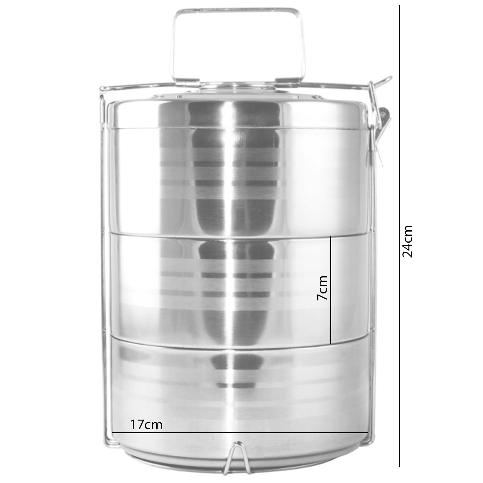 Recipiente pentru transport mancare, inox, set 3 buc, 3x1680 ml ...