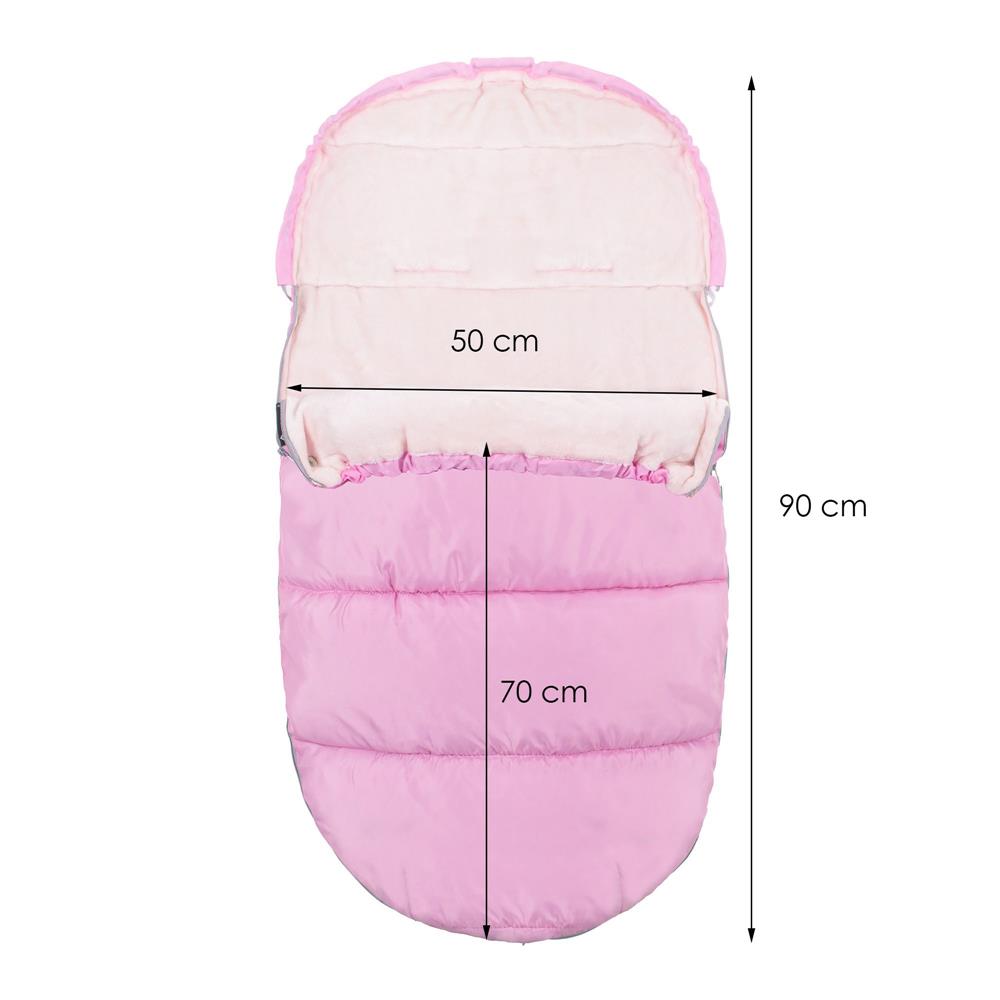 Sac de dormit pentru copii, bebelusi, cu husa, roz, 90x50/45 cm ...