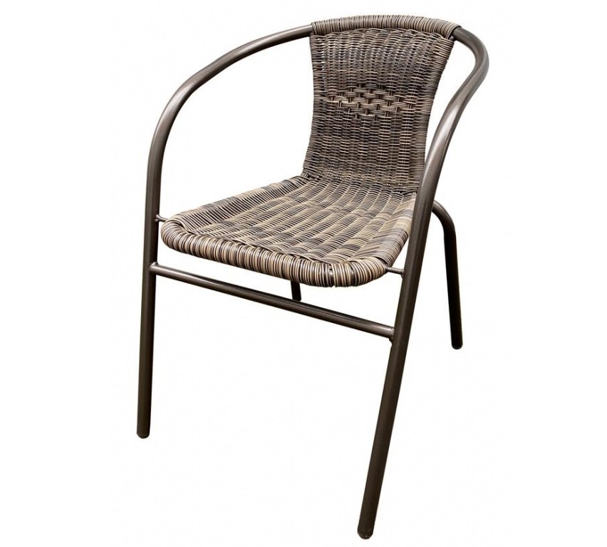 Scaun gradina/terasa/balcon, poliratan, maro, max 120 kg, 52x55x73 cm ...