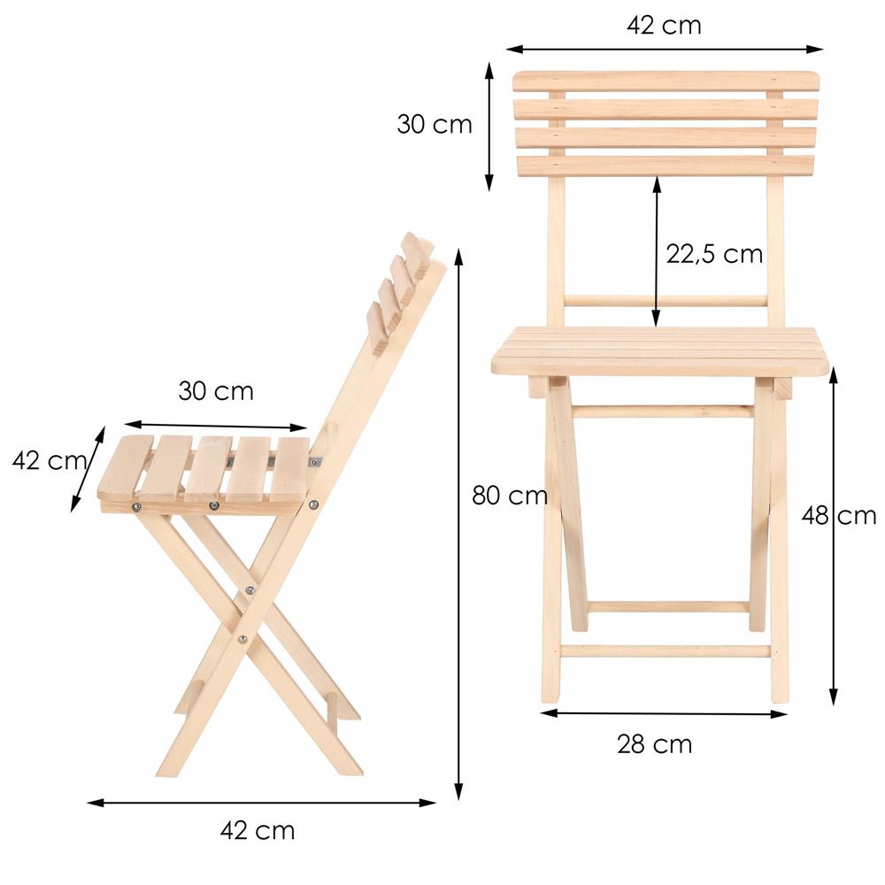 Set mobilier gradina, terasa, balcon, pliabil, lemn, 1 masa, 2 scaune ...