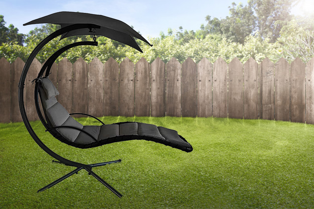 Balansoar tip fotoliu, antracit, max 120 kg, 200x116x205 cm, Monaco ...