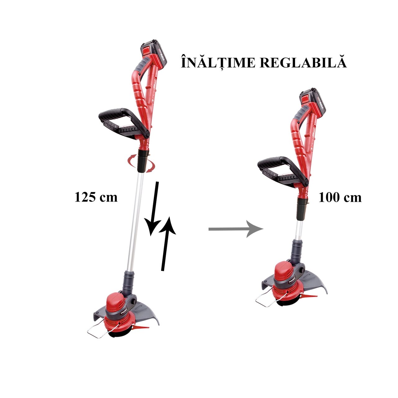 Motocoasa, trimmer, pentru tuns iarba, electric, cu acumulator 4 Ah ...