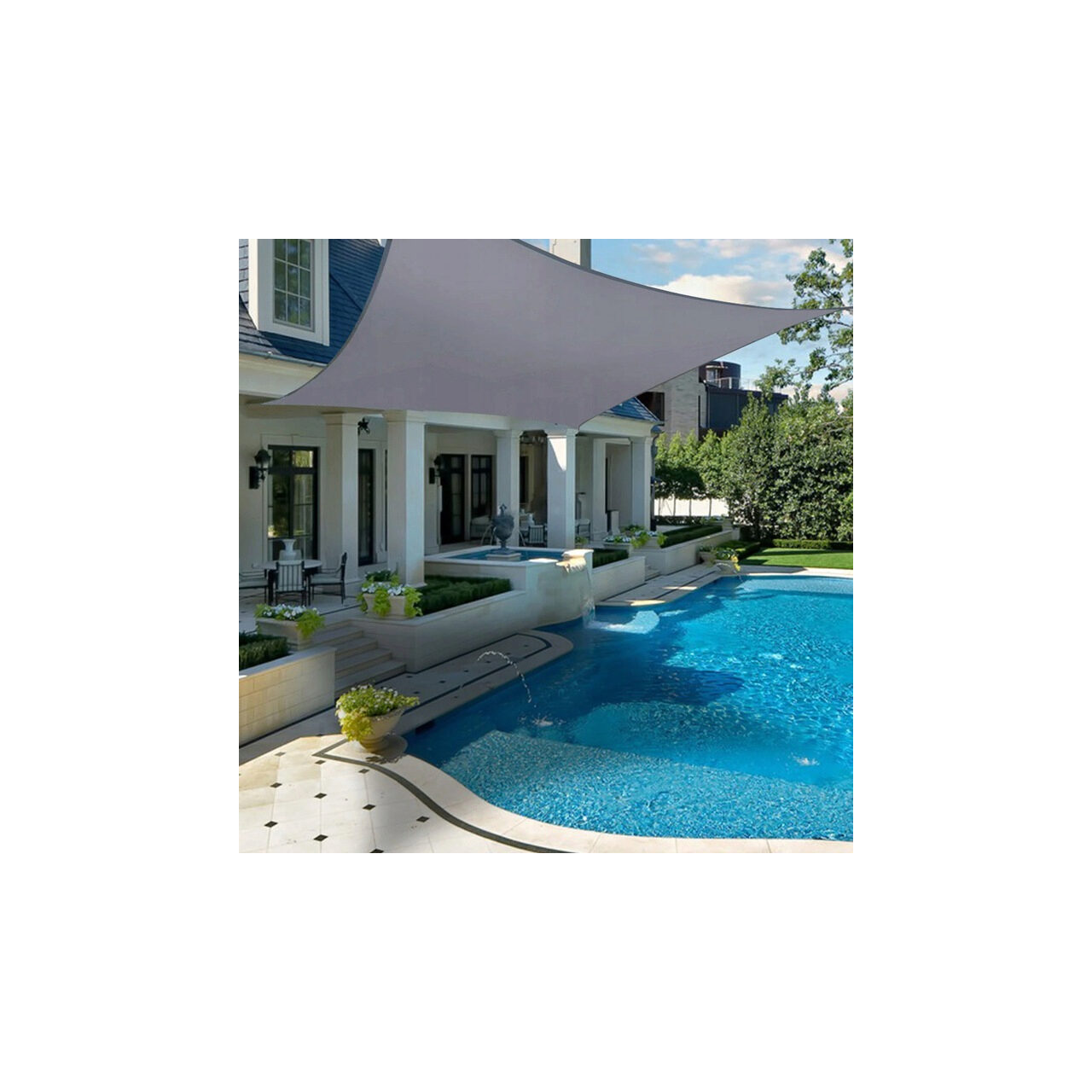 Copertina parasolar, dreptunghiulara, crem, 3x2.5 m - Artool.ro