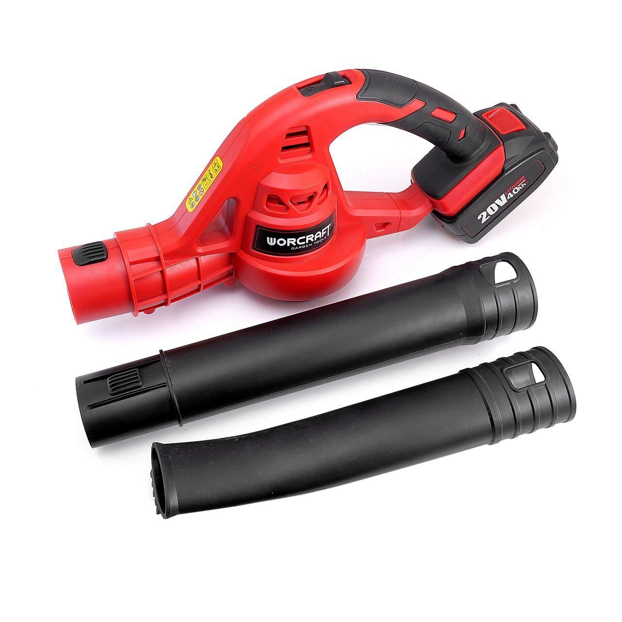 Suflanta frunze, cu acumulator 4 Ah, incarcator 20V Li-Ion, Worcraft ...