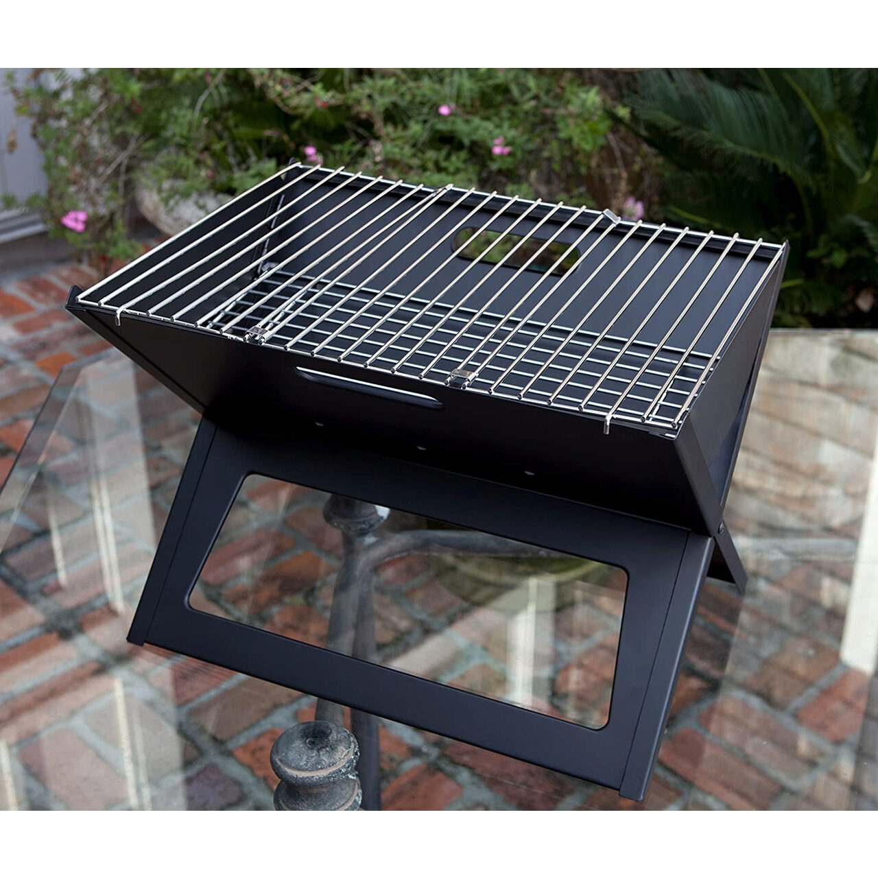 Gratar gradina, grill dreptunghiular, pliabil, 44x33x35 cm - Artool.ro
