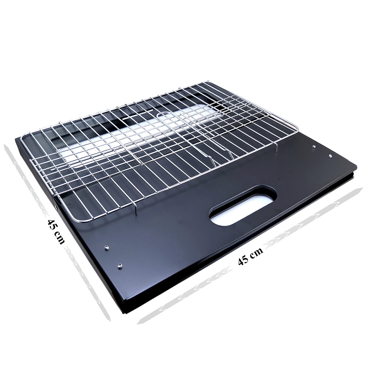 Gratar gradina, grill dreptunghiular, pliabil, 44x33x35 cm - Artool.ro