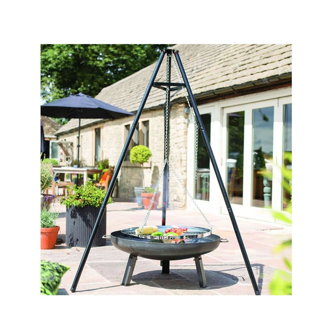 Gratar gradina, grill rotund, cu trepied, 51x32/66 cm, Bavaria - Artool.ro