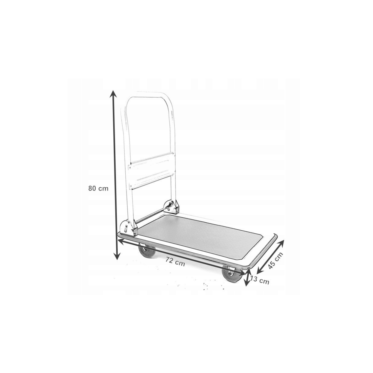 Carucior platforma pliabil 73x47x83 cm, 150 kg - Artool.ro