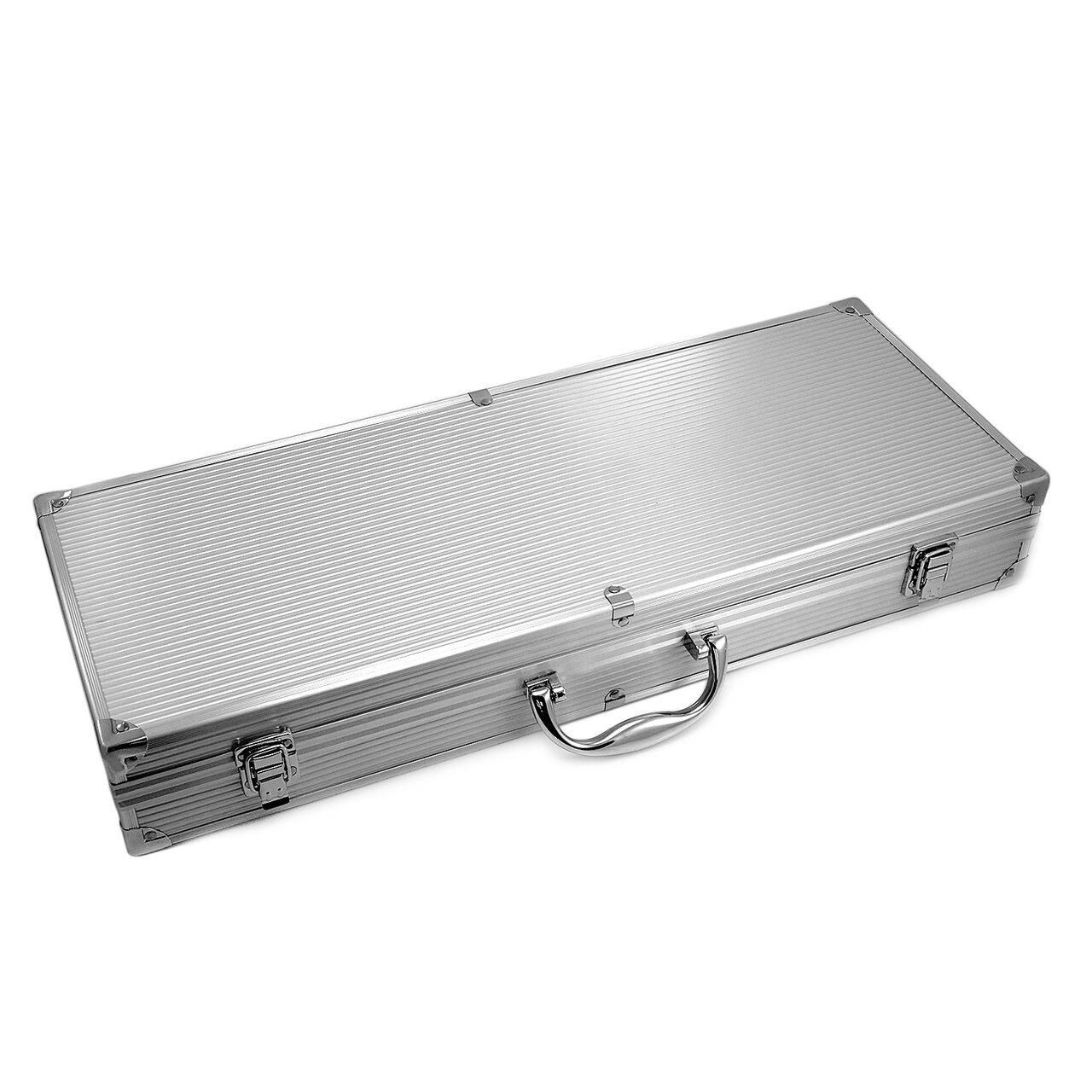 Ustensile pentru barbecue, grill, gratar, cu geanta aluminiu, set 16 ...