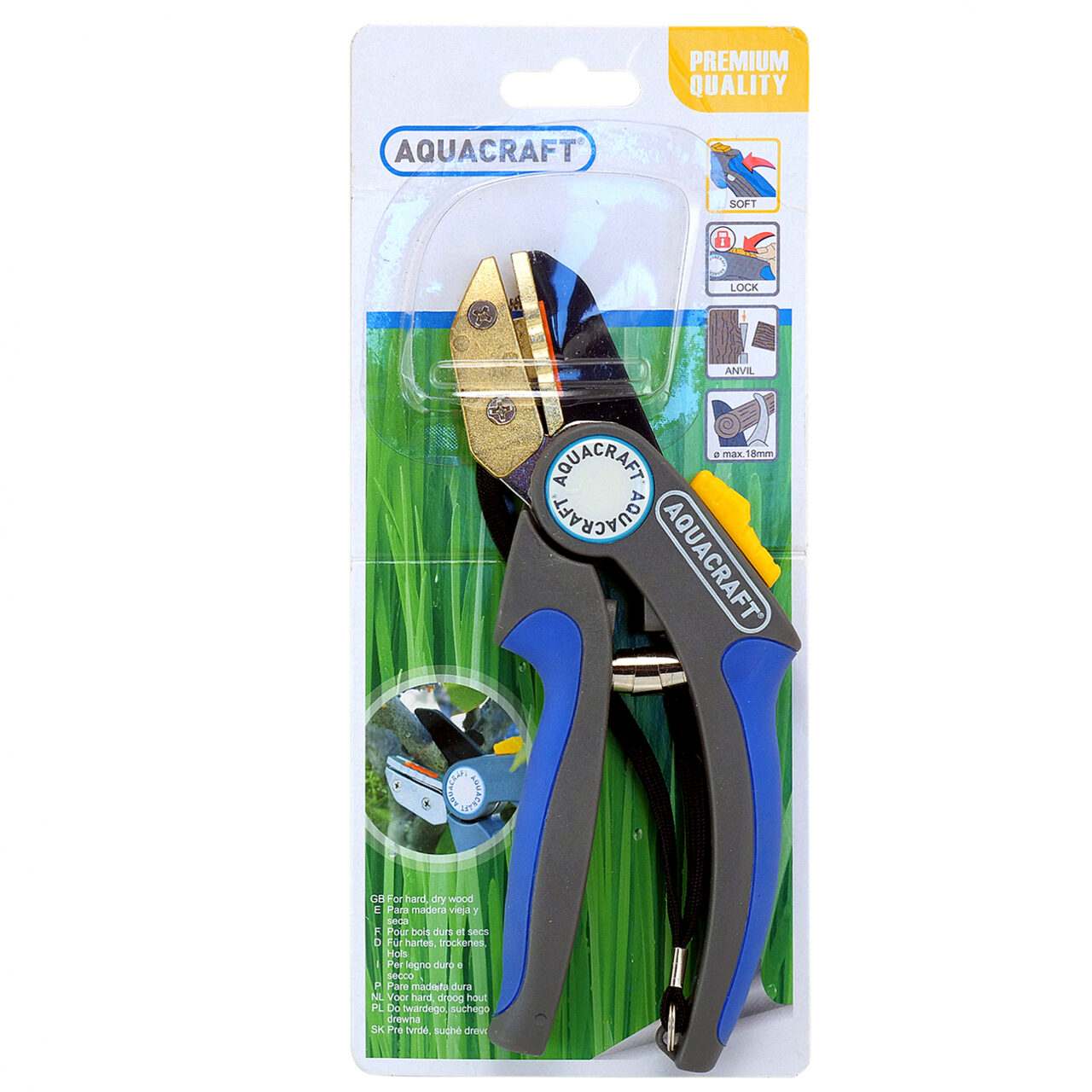 Foarfeca gradina, tip nicovala, pentru trandafiri, pomi, vita de vie ...