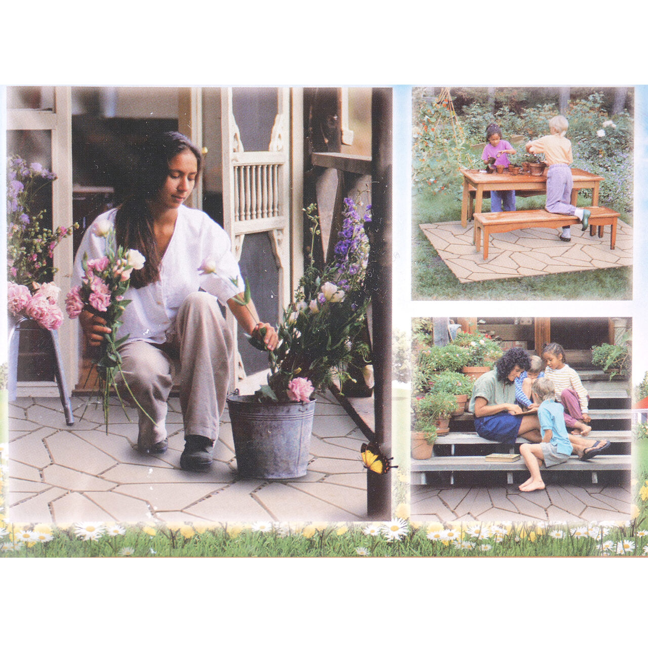 Podea de gradina/terasa, PVC poligon, 30x30 cm, set 6 buc - Artool.ro