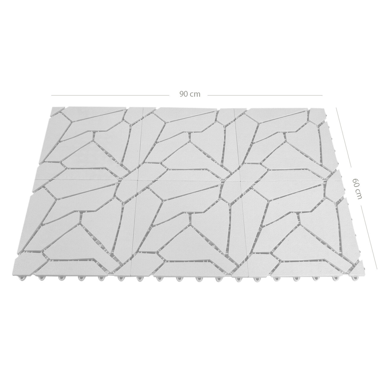 Podea de gradina/terasa, PVC poligon, 30x30 cm, set 6 buc - Artool.ro