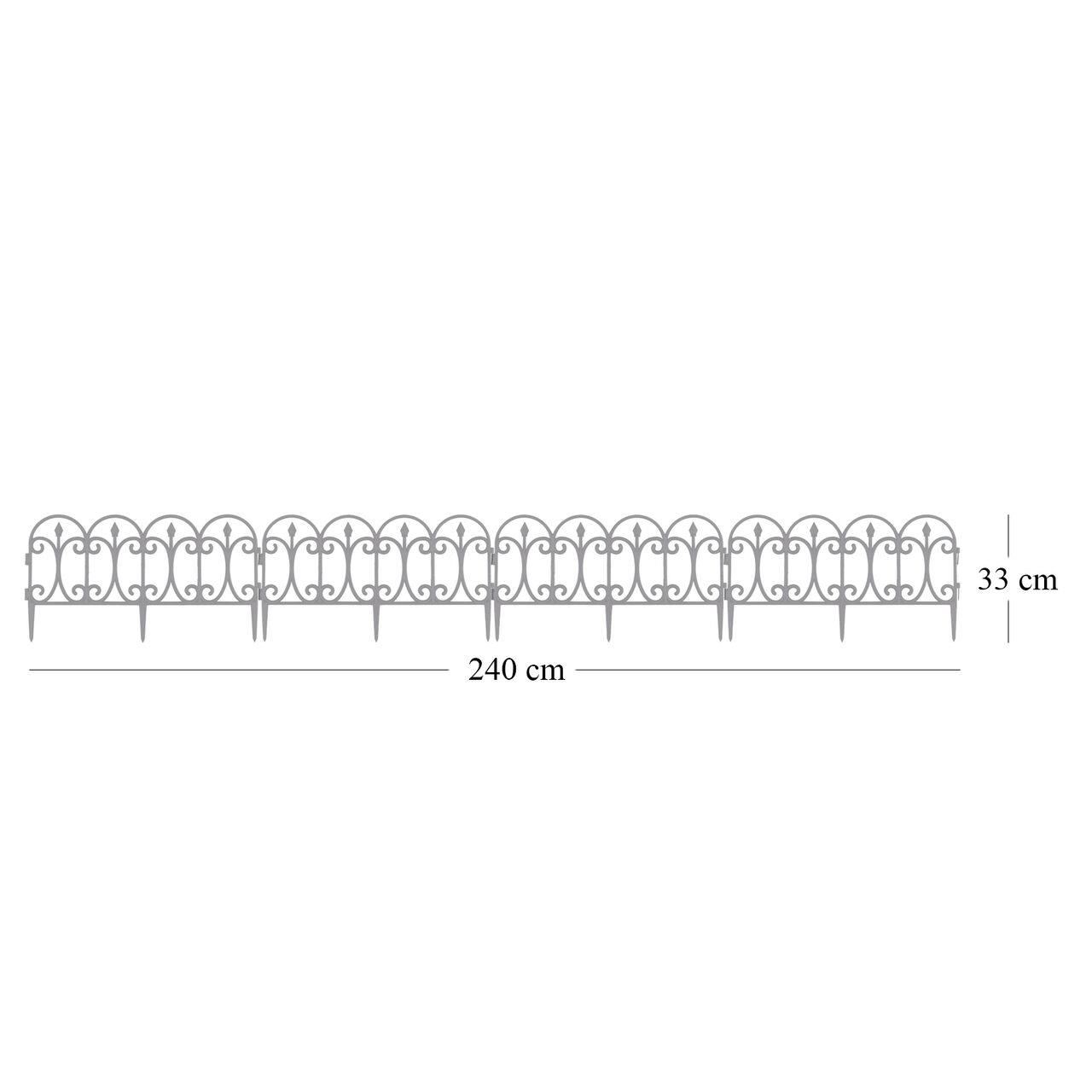 Gard de gradina, set 4 buc, 60x33 cm - Artool.ro
