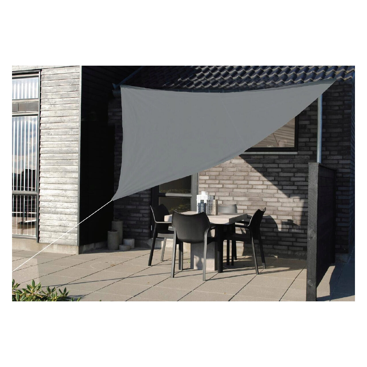 Copertina parasolar, triunghiulara, gri, 3.6x3.6x3.6 m - Artool.ro
