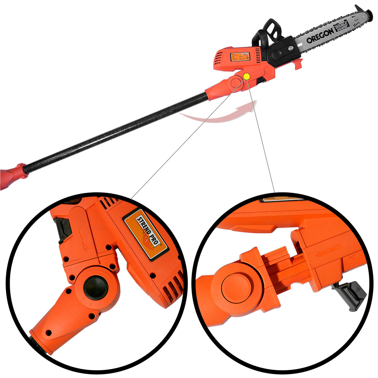 Drujba electrica, 900 W, cu coada 1.7-2.6 m, pentru pomi/crengi - Artool.ro