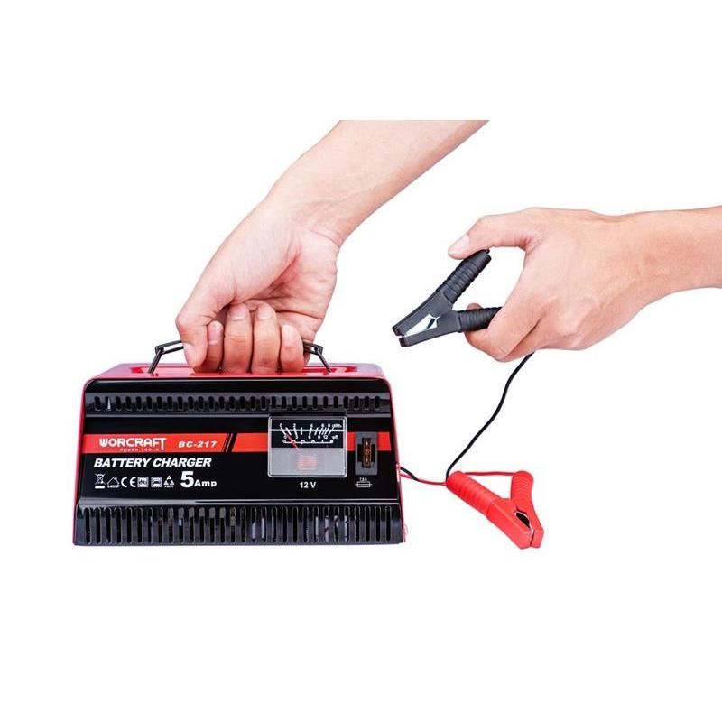 Incarcator acumulator auto, 12V/230V, 5 A, Worcraft - Artool.ro