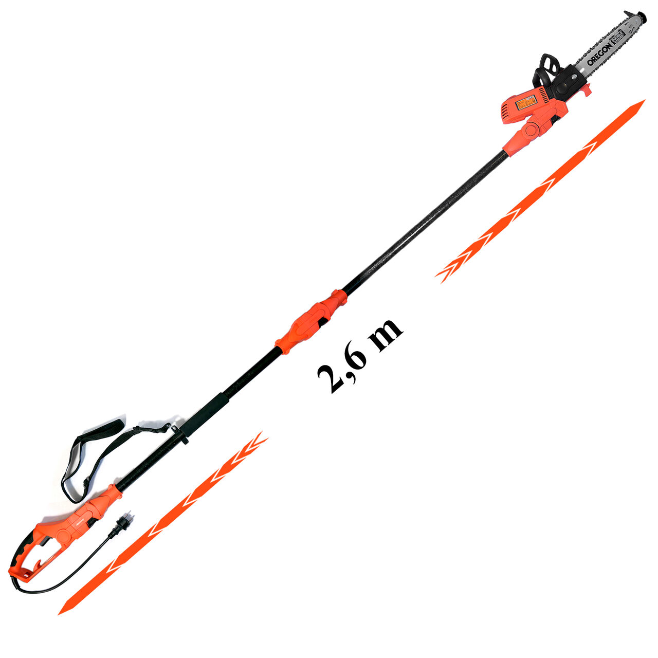 Drujba electrica pentru crengi, 900 W, maner telescopic 1.7-2.6 m, 23.5 ...