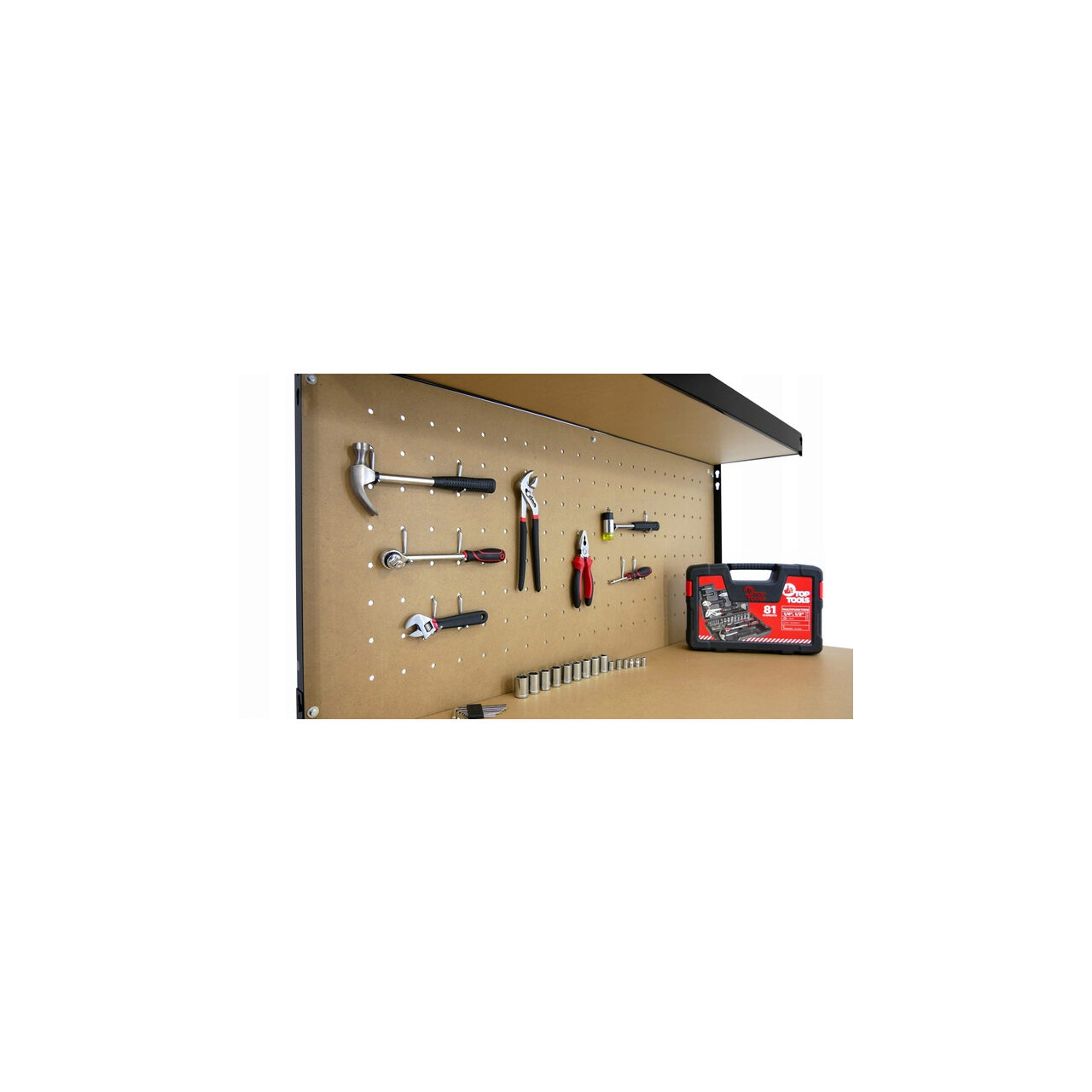 Masa metalica cu panouri pentru scule 120x60x150 cm - Artool.ro