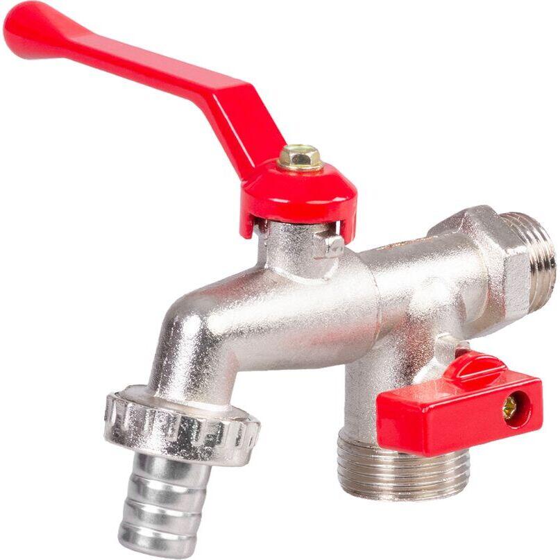 Robinet de apa pentru gradina, 3/4", cu 2 iesiri, 1/2", 3/4", Strend ...
