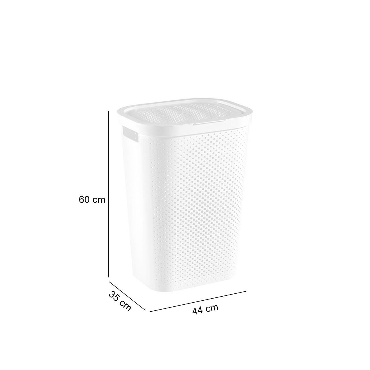 Cos de rufe, 60 L, 44x60x35 cm, alb, CURVER - Artool.ro