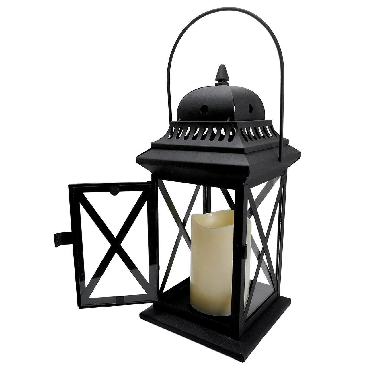 Felinar decorativ, metal, LED, 14x14x30 cm - Artool.ro