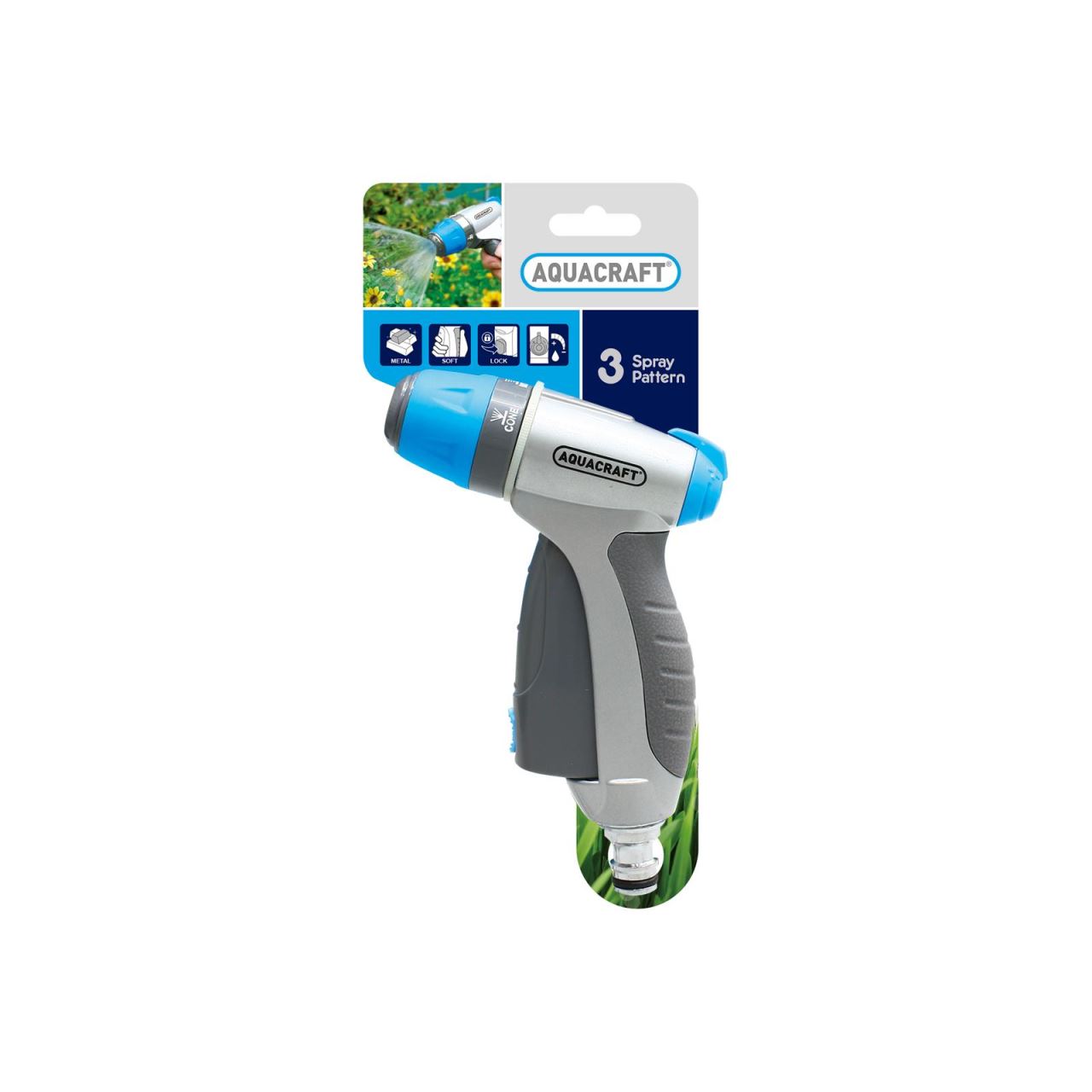 Pistol stropit gradina, 3 moduri, metalic, Aquacraft - Artool.ro