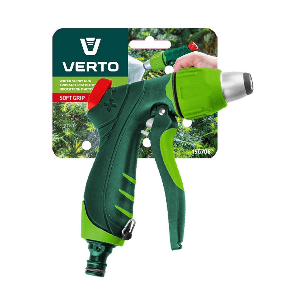 Pistol stropit gradina, reglabil, maner soft, blocare, Verto - Artool.ro