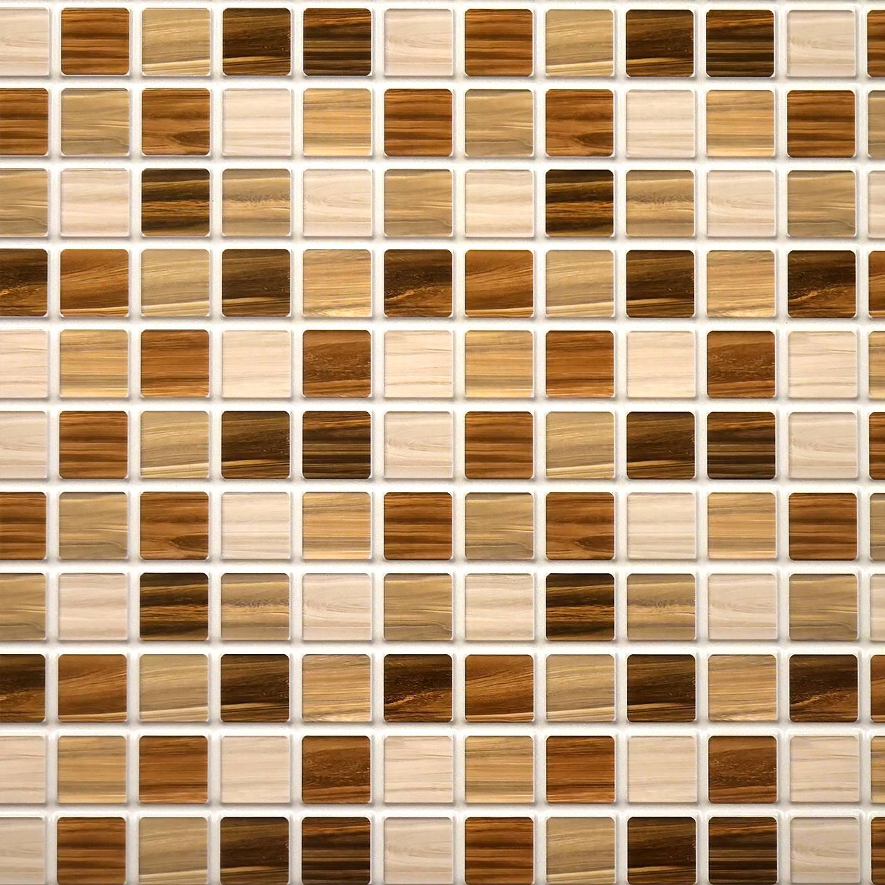 Panou decorativ, PVC, model mozaic, nuante portocaliu, 96x48.5 cm ...