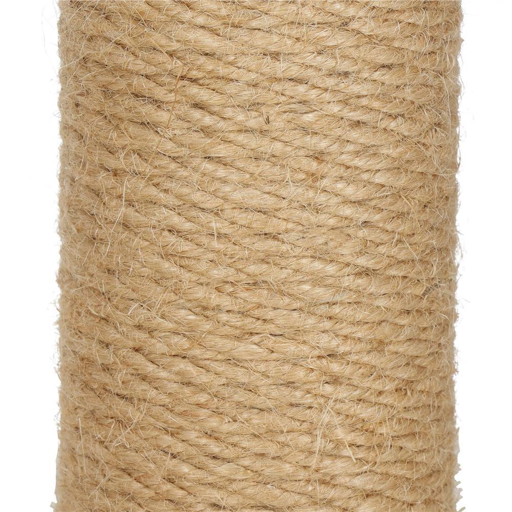 Ansamblu de joaca pentru pisici, Springos, cu platforme, ciucure, crem ...