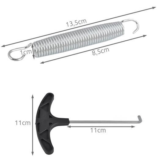 Arcuri pentru trambulina, inox, set 10 buc, 135 mm, Malatec - Artool.ro