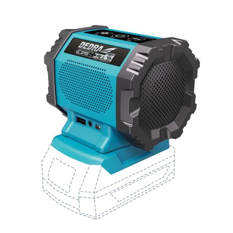 Boxa/difuzor, cu acumulator 2 Ah, incarcator 18V Li-ion, bluetooth, USB ...