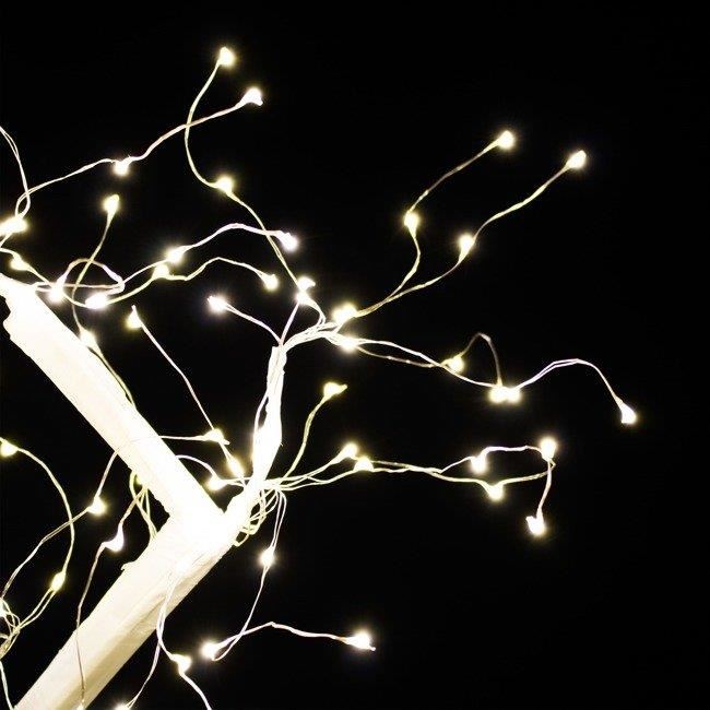 Pom decorativ cu lumini, alb, 90 LED, IP44, 45 cm - Artool.ro