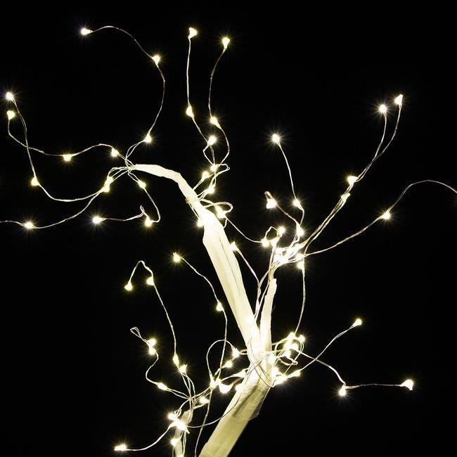 Pom decorativ cu lumini, alb, 90 LED, IP44, 45 cm - Artool.ro