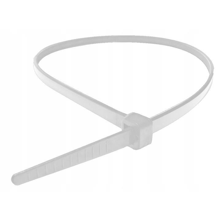 Coliere plastic, albe, 500x7.2 mm, set 100 buc, Drel - Artool.ro