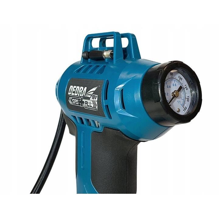 Compresor aer auto, cu acumulator 2 Ah, incarcator 18V Li-ion, 11 bar ...