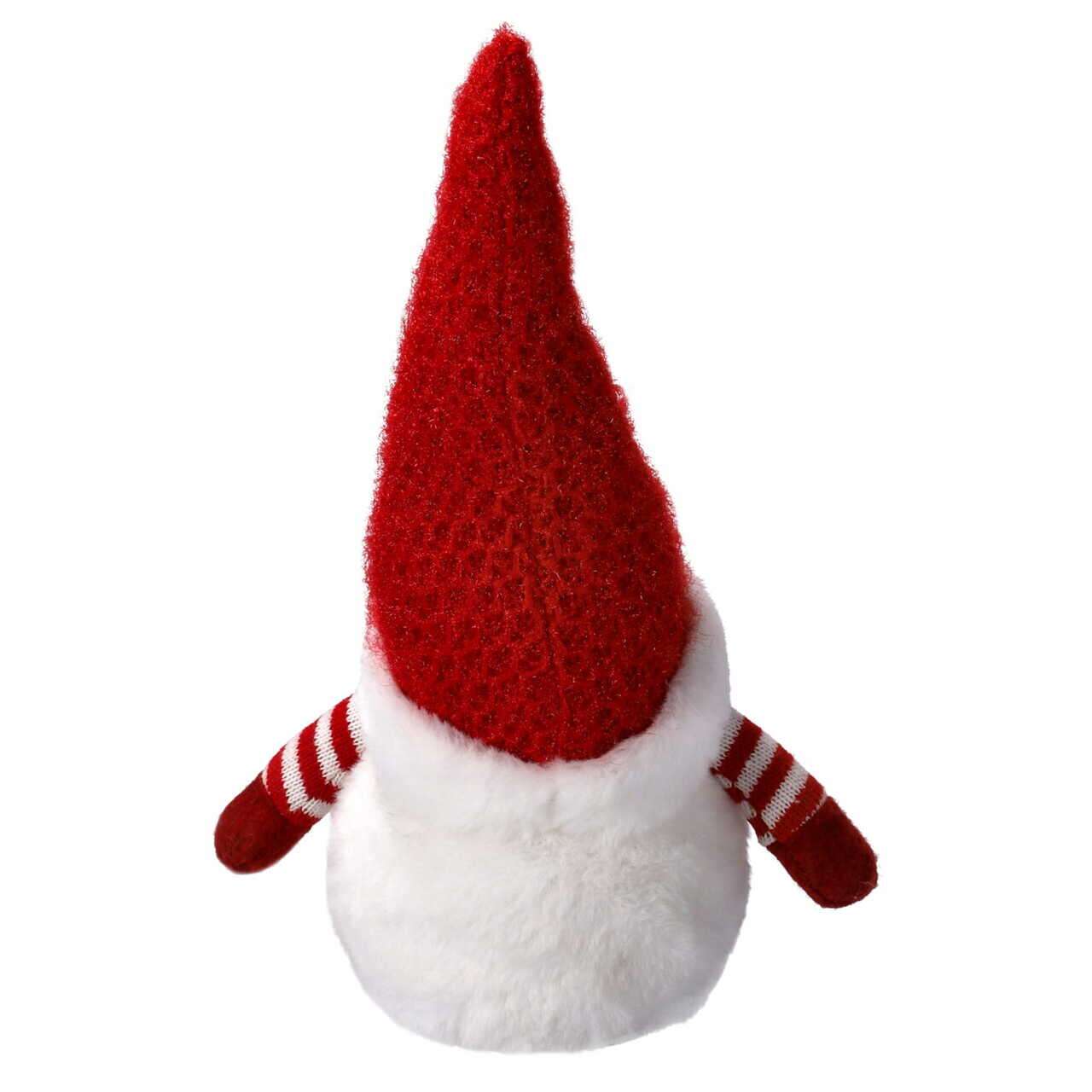 Decoratiune Craciun, pitic, LED, rosu cu dungi, 3xAA, 21x32 cm, Jumi ...