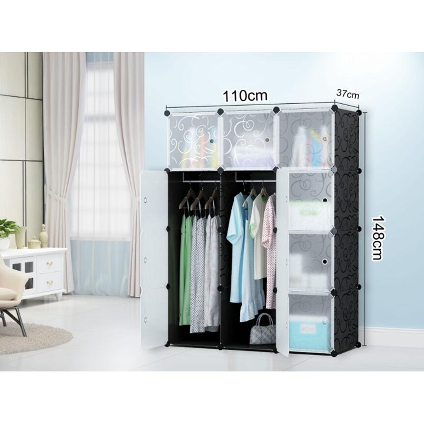 Dulap modular, Mufart, plastic, 6 compartimente si 2 spatii pentru ...