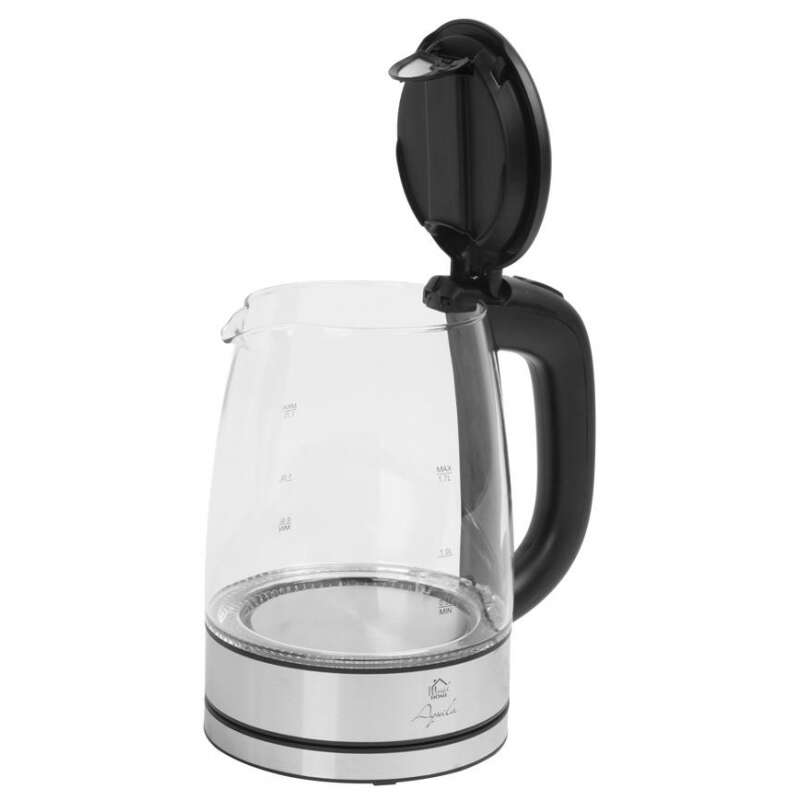 Fierbator apa Aquila, 1850-2200 W, sticla, filtru detasabil, 1.7 L ...