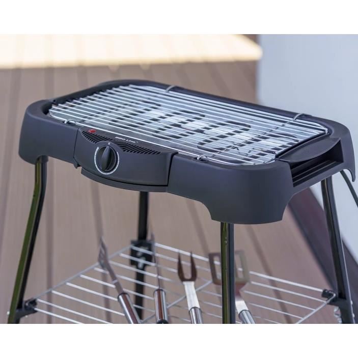 Gratar gradina electric, grill dreptunghiular, 2000 W, 50x35x77 cm ...