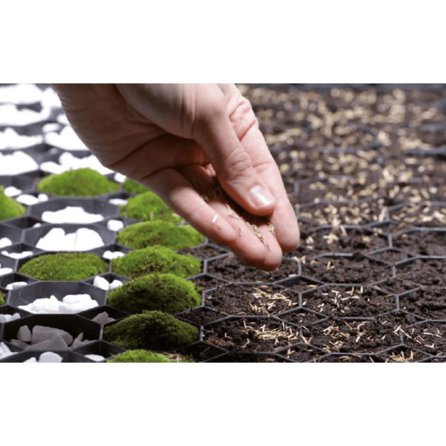 Grilaj plastic pentru parcari auto, negru, 49.2x49.2x3.9 cm ...