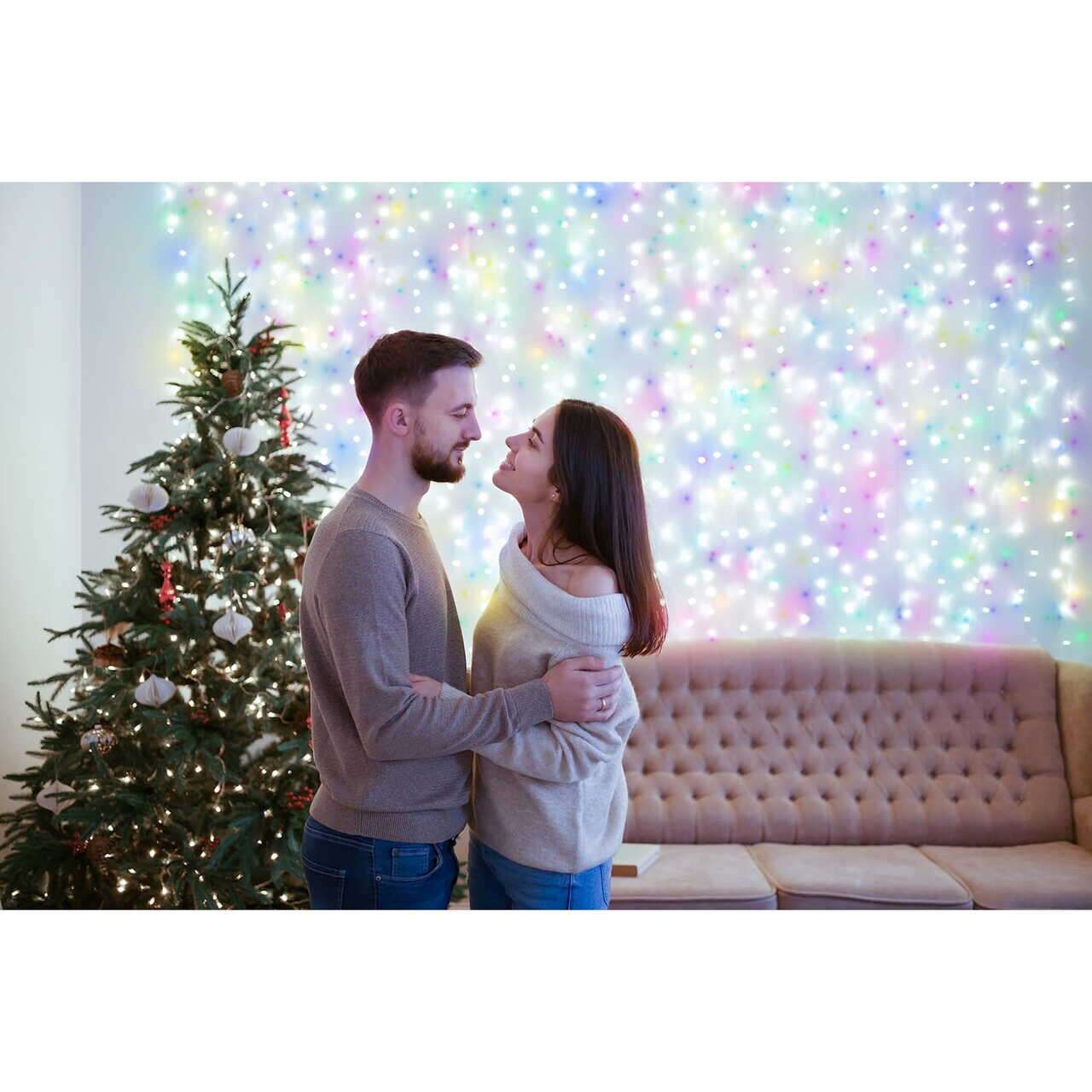 Instalatie luminoasa de Craciun, interior, 300 micro LED, 8 moduri ...