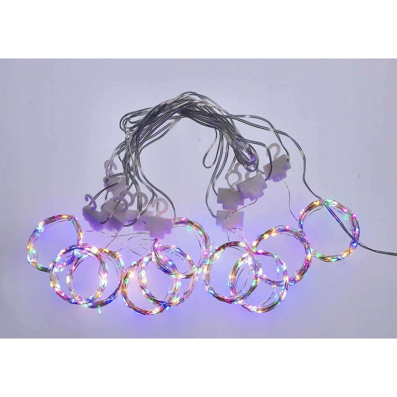 Instalatie luminoasa de Craciun, interior, 300 micro LED, 8 moduri, multicolor, cu telecomanda ...