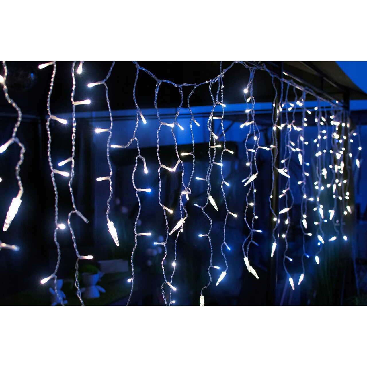 Instalatie luminoasa tip perdea, exterior/interior, 500 LED, cu efect ...